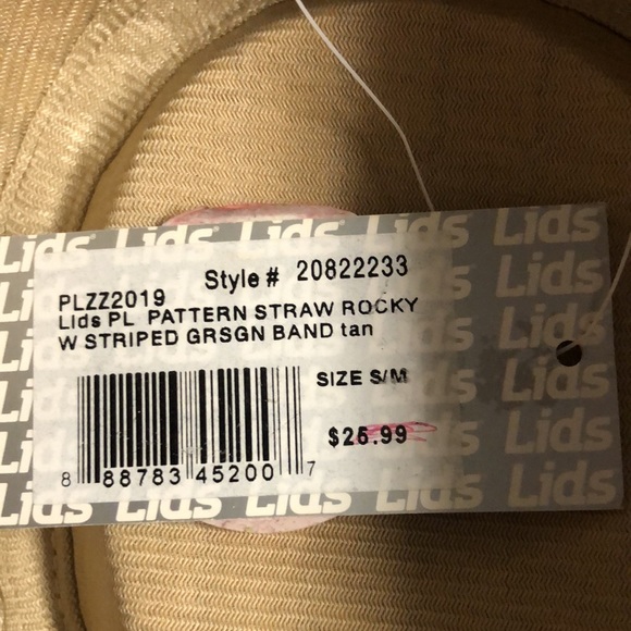 Lids | Accessories | Pattern Straw Rocky Fedora Hat Tan Sm | Poshmark
